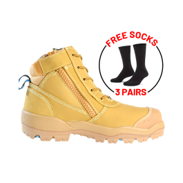 MyWorkWear.com.au | Bata Horizon Ultra Side Zipper Boots - WHEAT (FREE ...